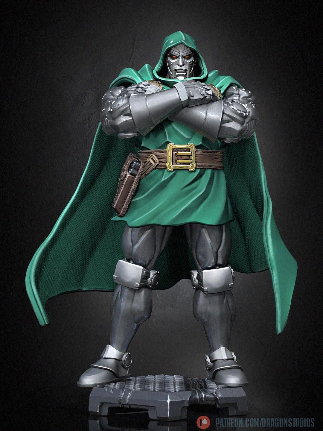 Dr Doom - Marvel/comic Style Fan Art Dragun Studios - Large Scale ...