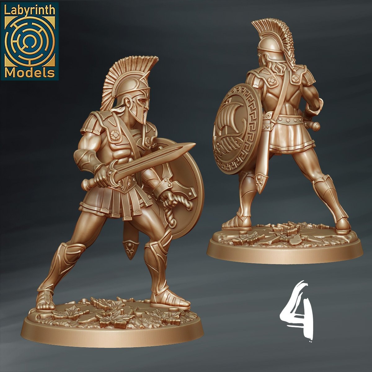 Olympians Argonaut Warrior Unit - Individual/set of 5 Miniatures - D&D ...