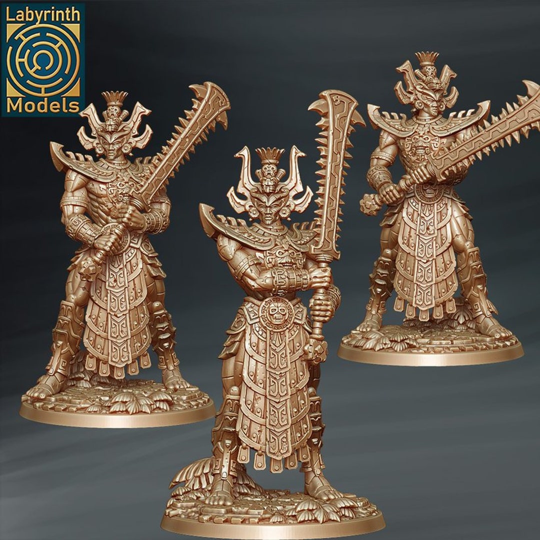 Aztlan Dynasty Stone Guardian Unit - Individual/set of 3 Miniatures - D ...