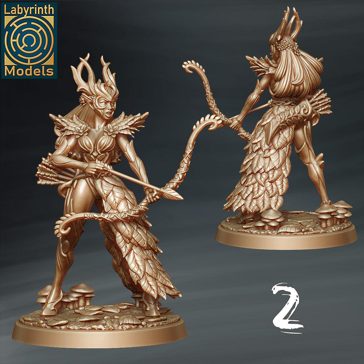 Forest Guardians, Dryad Archer Unit - Individual/set of 4 Miniatures - D&D Fantasy RPG ...