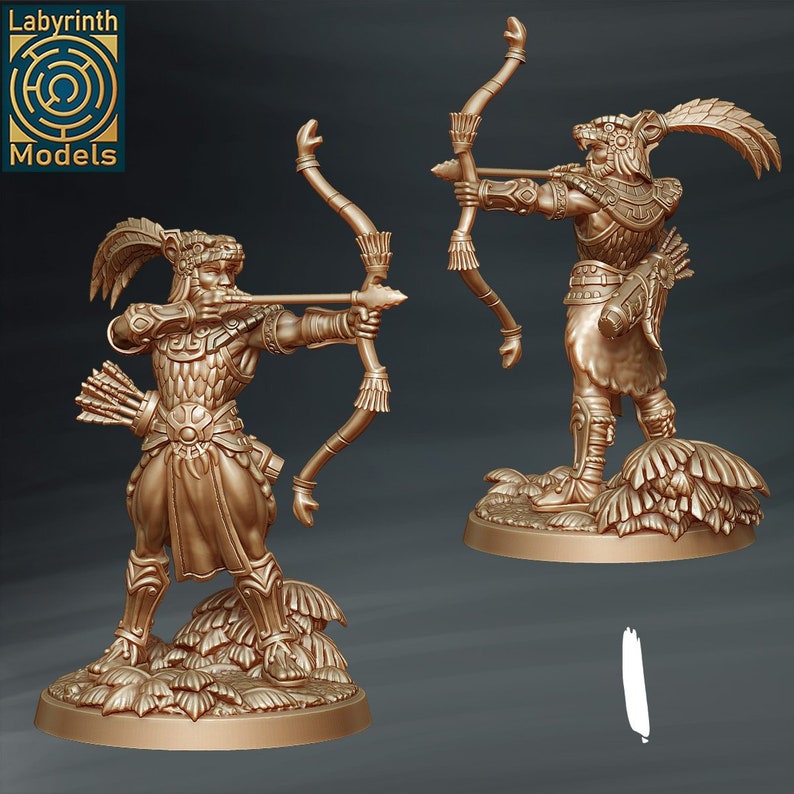 Aztlan Dynasty Serpent Archer Unit - Individual/set of 5 Miniatures - D ...