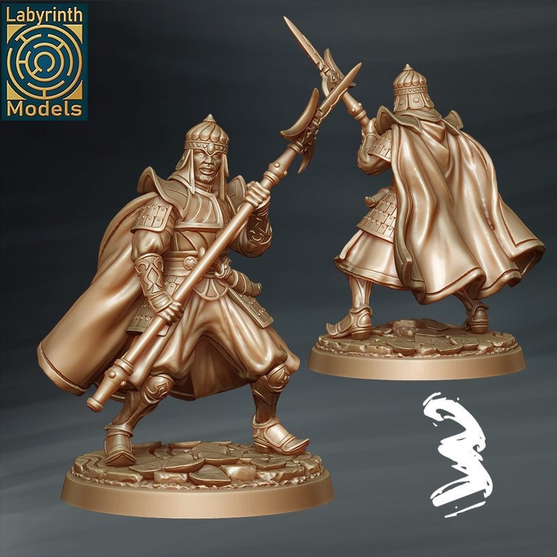 Cerulean Kingdom Sultans Guard Polearms Individual/set of 5 Miniatures ...