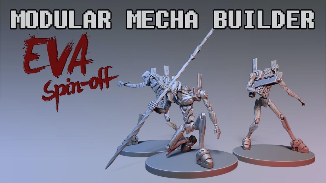 EVA Spin off - 3D Printed Multipart Mecha Miniatures - BL3D - Anime ...