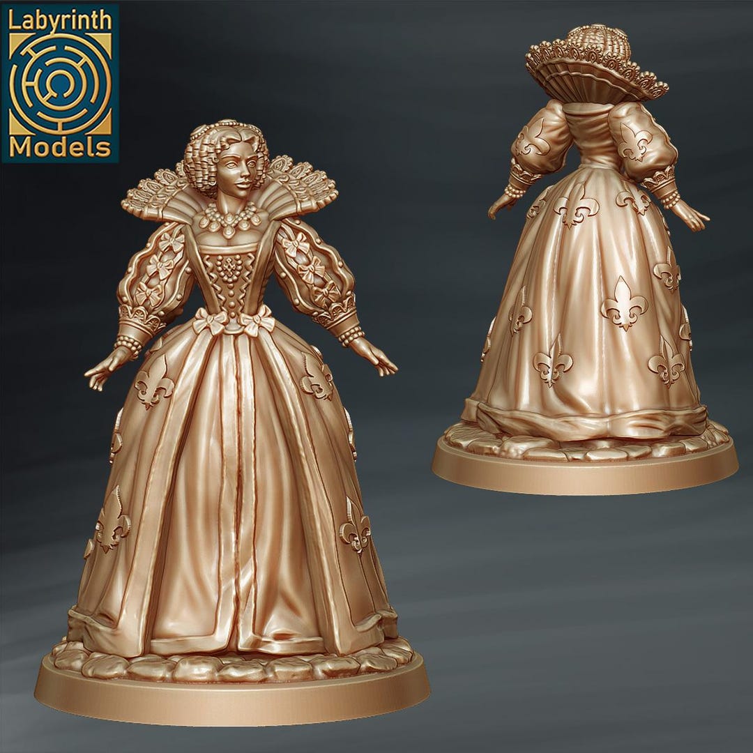 Queen Anne - Individual Miniature - D&D Fantasy RPG - Labyrinth Models ...