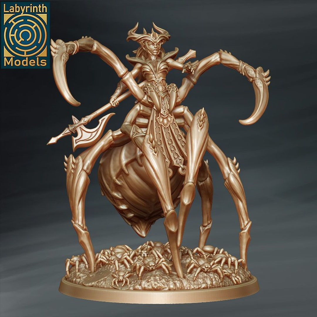 Dark Elves, Drow Venom Mistress Spider Form - Individual Miniature - D ...