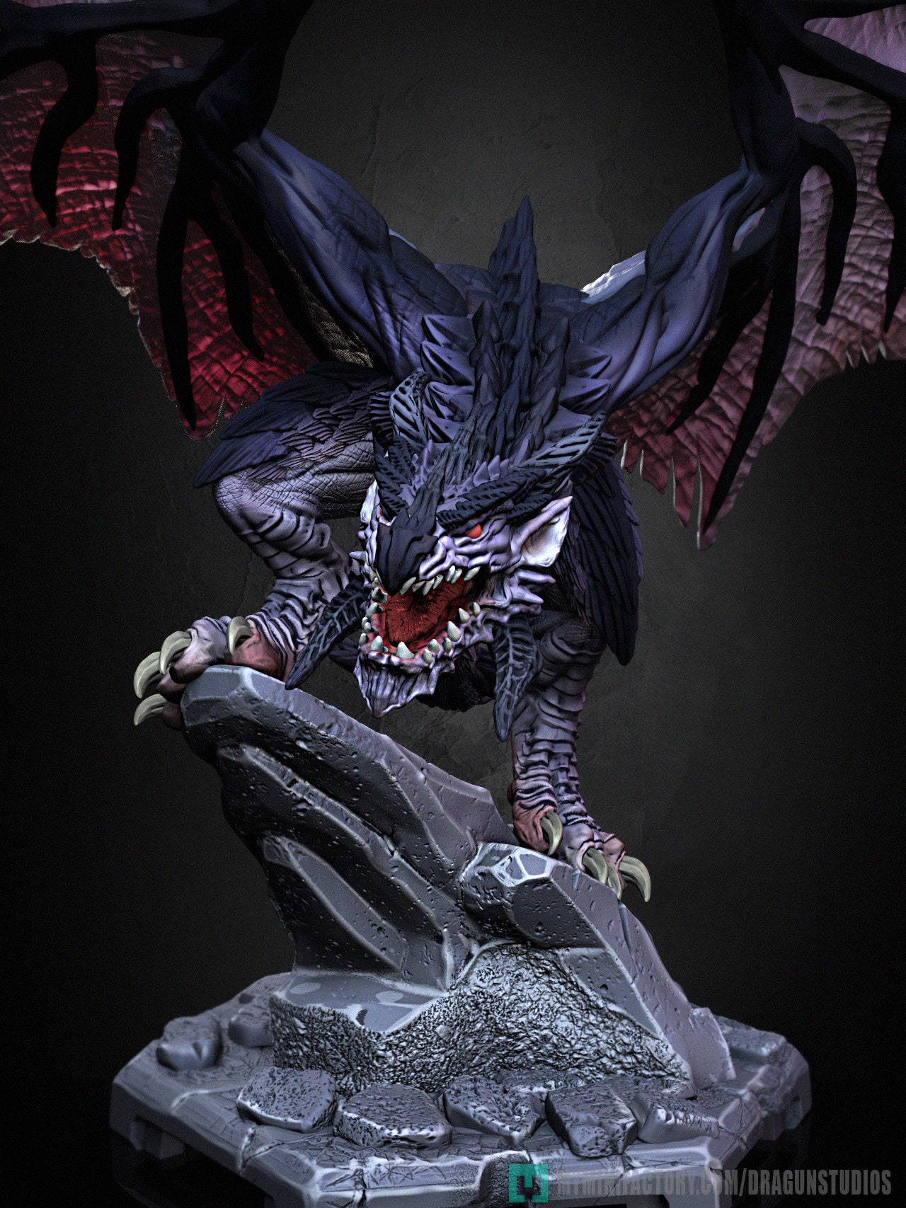 Rathalos Dark Drake - Monster Hunter Fan Art Dragun Studios - Large ...