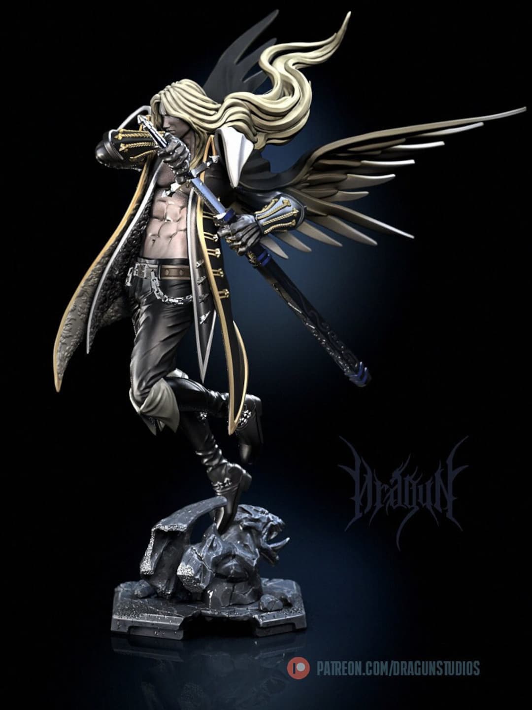 Alustat Vampire/angel - Dragun Studios - Alucard Castlevania Fan Art ...