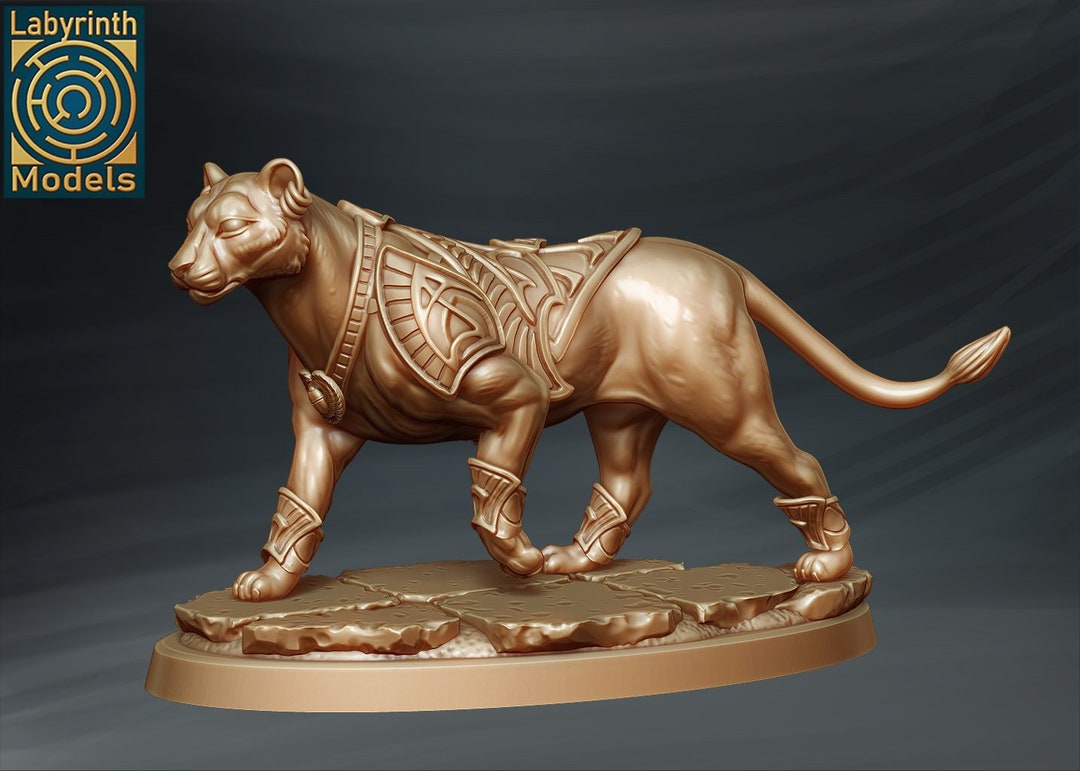 Kingdom of Kemet Sekhmet Lion 2 Miniature D&D Fantasy RPG - Labyrinth ...