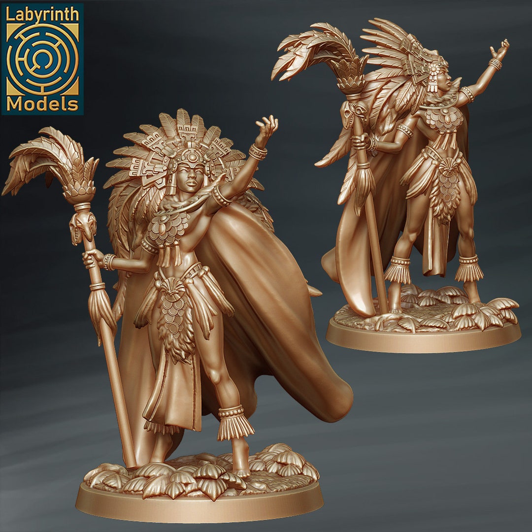 Aztlan Dynasty Priestess - Individual Miniature - D&D Fantasy RPG ...