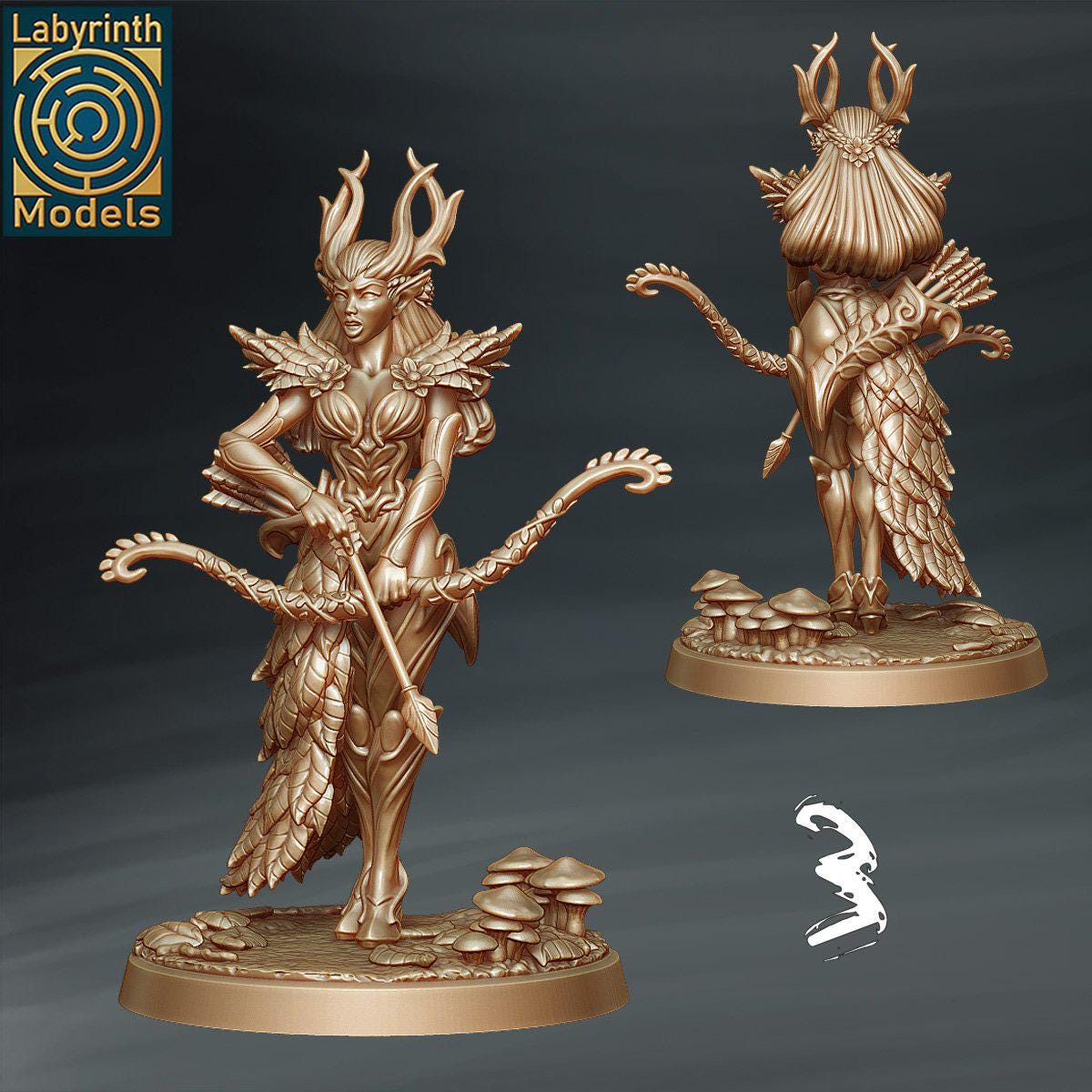Forest Guardians, Dryad Archer Unit - Individual/set of 4 Miniatures - D&D Fantasy RPG ...