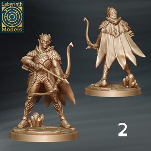 Ice Elf Archers Individual/set of 5 Miniatures D&D Fantasy RPG ...