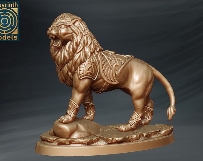 Celestial Winged Lion 3D Resin Printed Miniatures Dungeons and Dragons ...