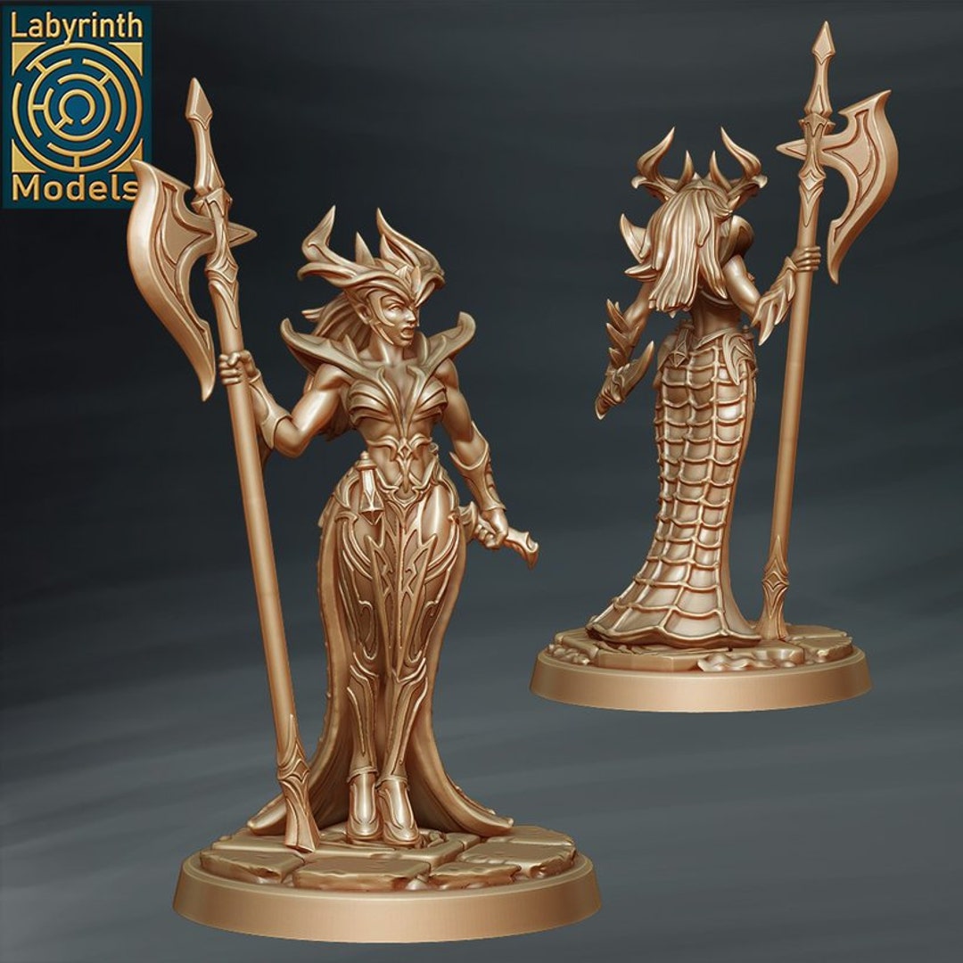 Dark Elves, Drow Venom Mistress - Individual Miniature - D&D Fantasy ...