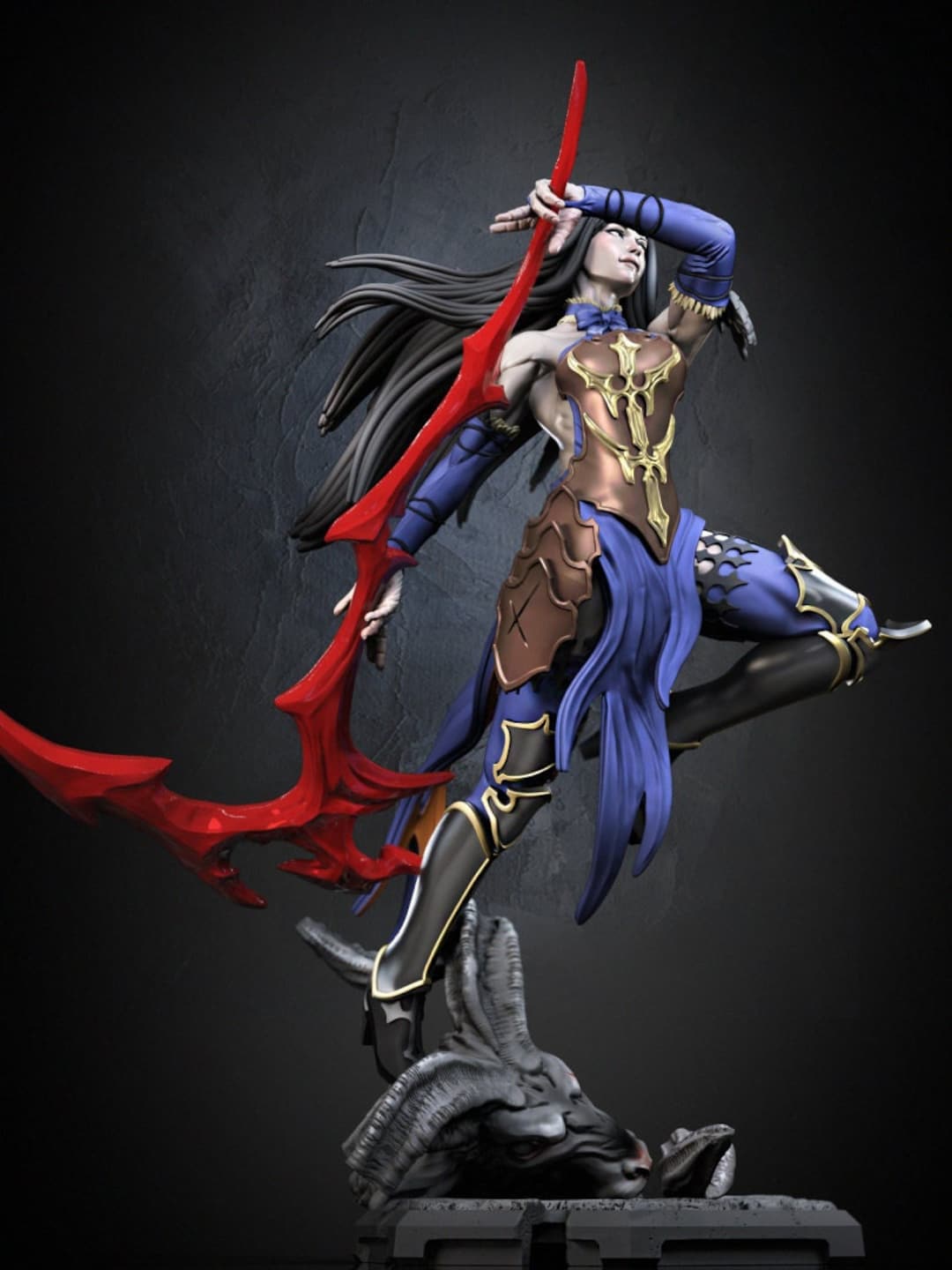 Blue Witch With Scythe - Dragun Studios - Castlevania Shanoa Fan Art ...