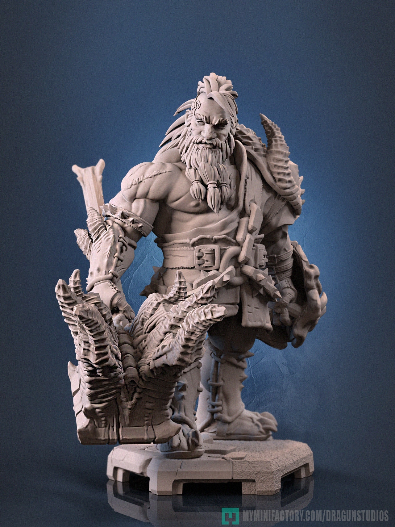 Hagall the Dwarf Demon Armour - 3D Printed Miniature - Dragun Studios ...