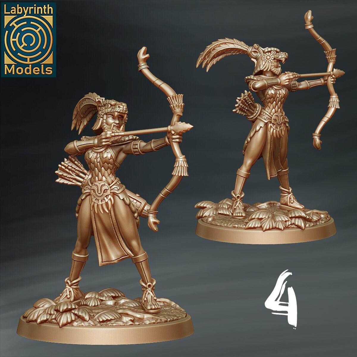 Aztlan Dynasty Serpent Archer Unit - Individual/set of 5 Miniatures - D ...
