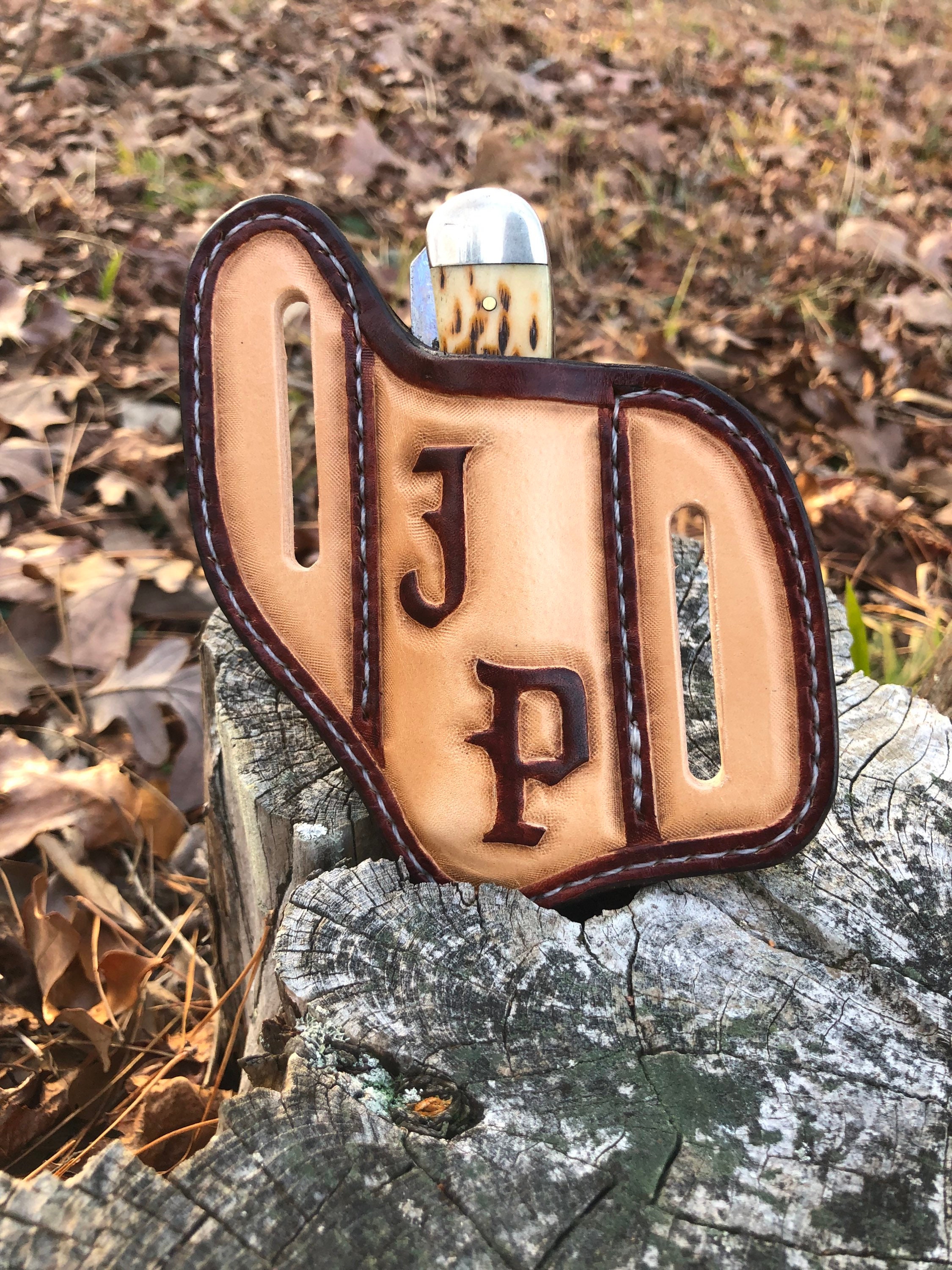 Custom Leather Knife Sheath Custom Pocket Knife Sheath Personalized ...