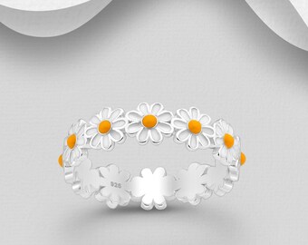 Daisy Chain Ring - Etsy