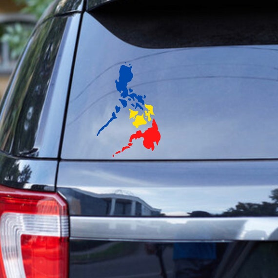 The Philippines Map Transparent Outdoor Stickers Die-cut | Etsy