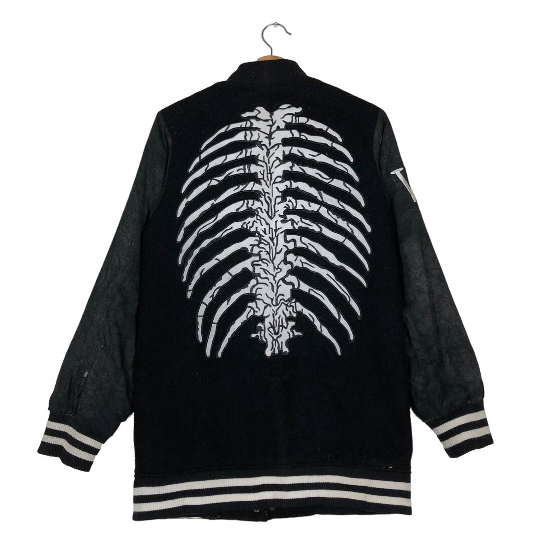 Vtg Varsity Jacket Bomber Glad News Skeleton Big Logo - Etsy