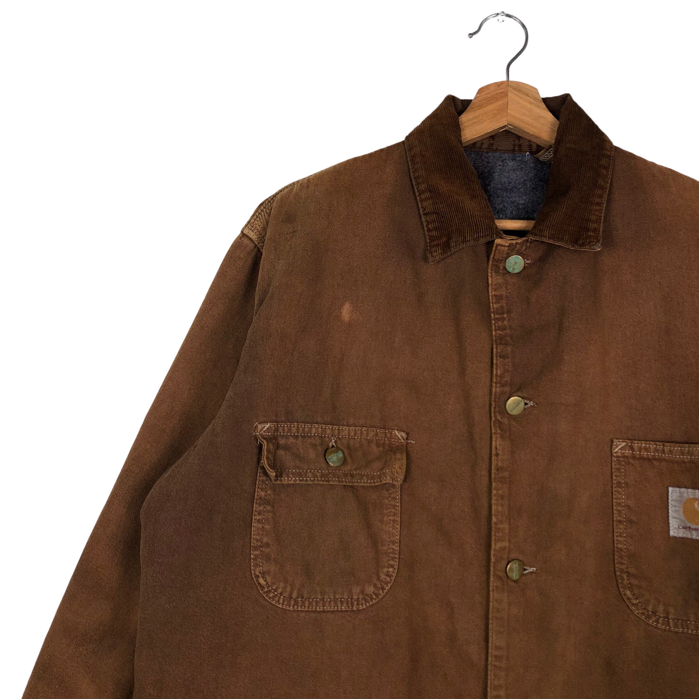 PICK!!! Vintage Carhartt Detroit Chore Jacket Blanket Multi Pocket ...