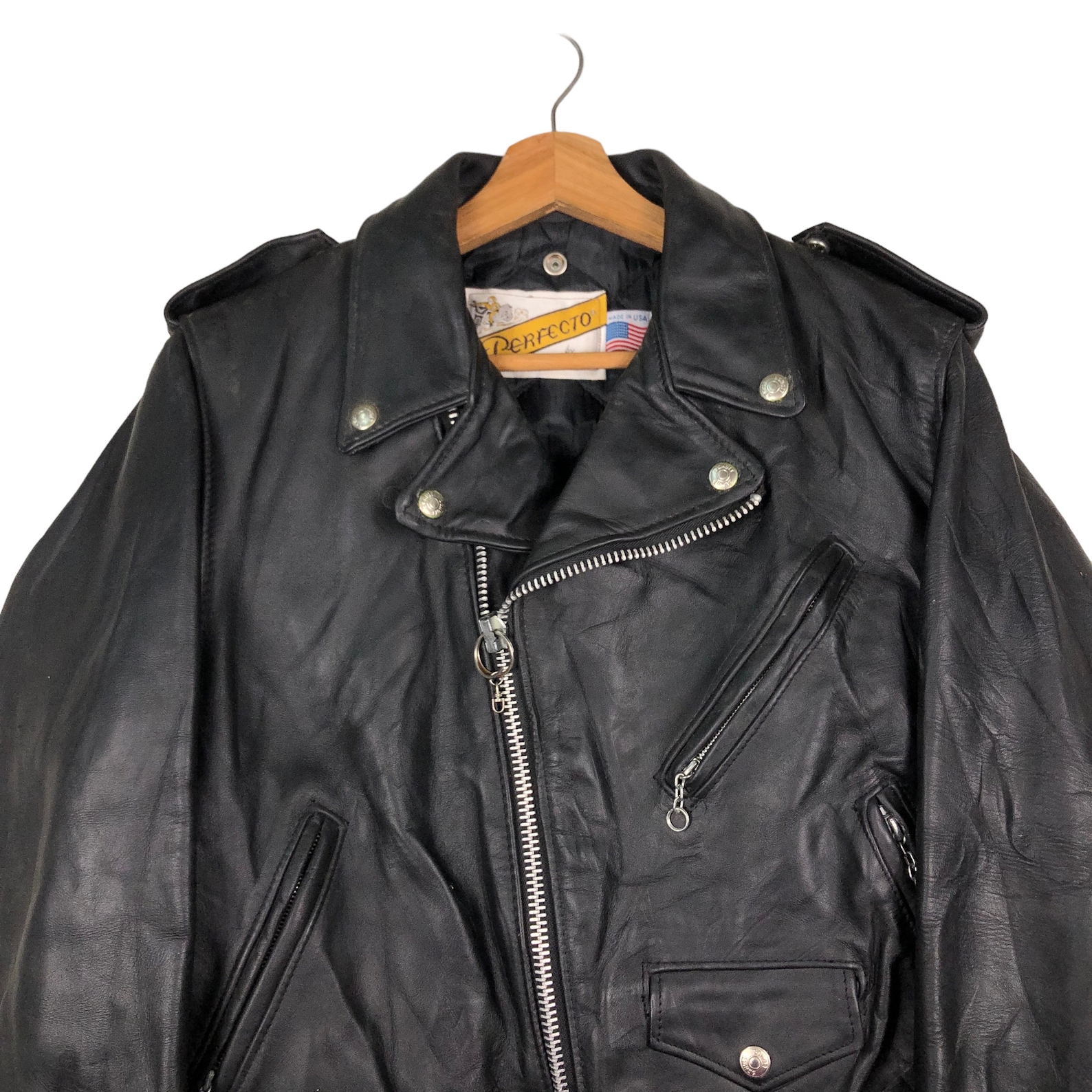Vintage Schott Perfecto Leather Biker Jacket, USA Made (size 39) - Etsy