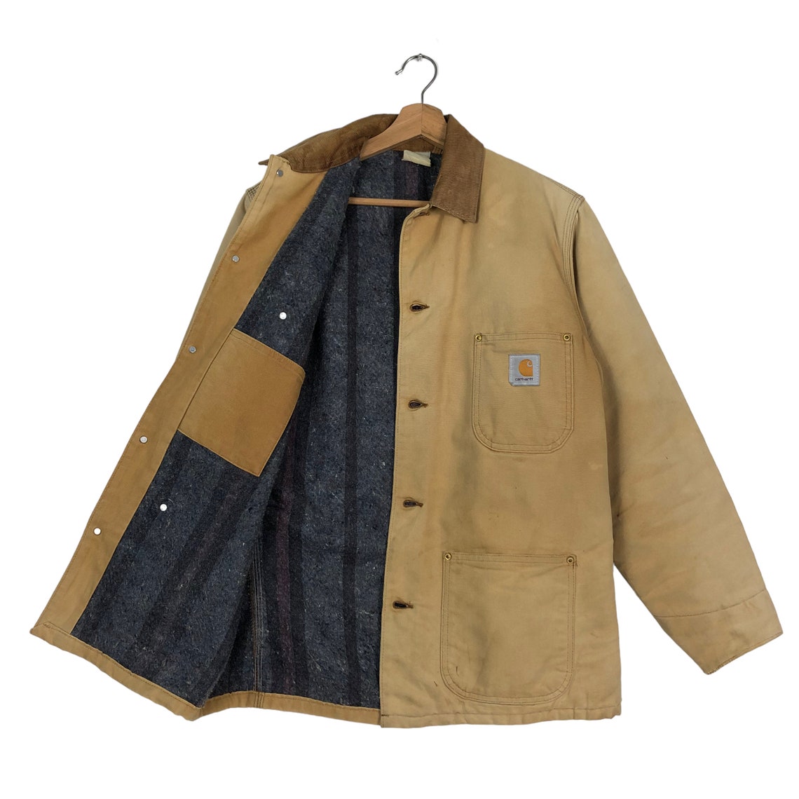 PICK Vintage 90's Worker Detroit Duck Canvas Chore Jacket Carhartt Rare ...