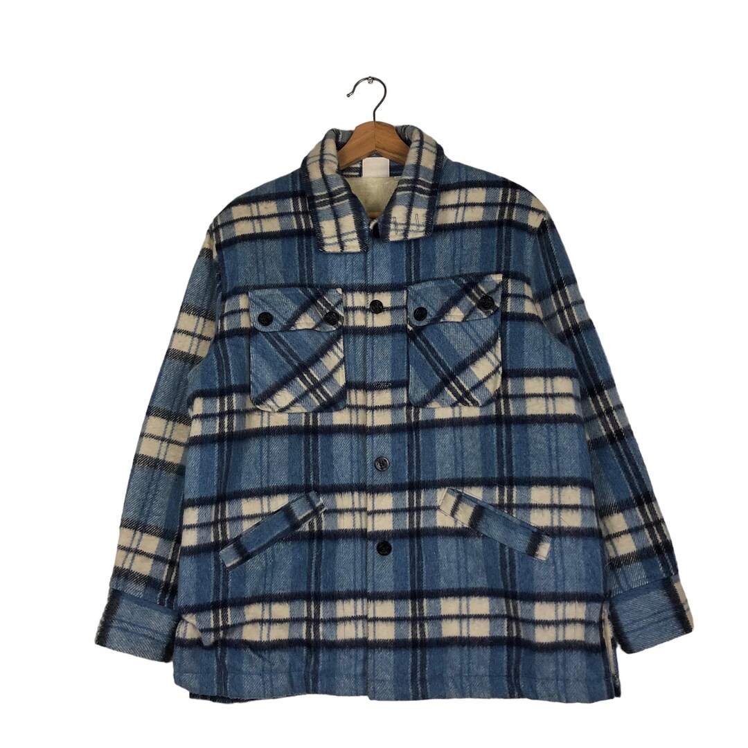 Vintage Tartan Wool Flannel Chore Jacket, Medium - Etsy