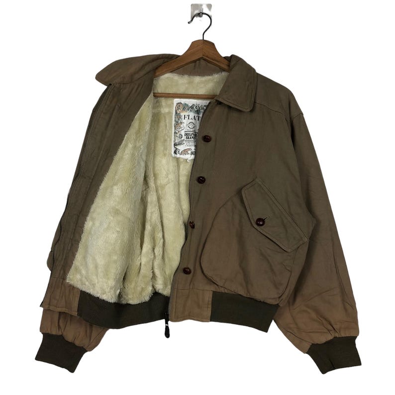 Vintage Cropped Biker Bomber Jacket Flat Barletta Big Logo Over Design ...