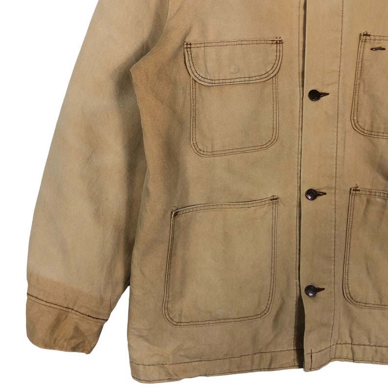 PICK!!! 70’s Vintage Chore Jacket Big Ben USA Blanket Lining Multi Pocket Duck Canvas Worker ...