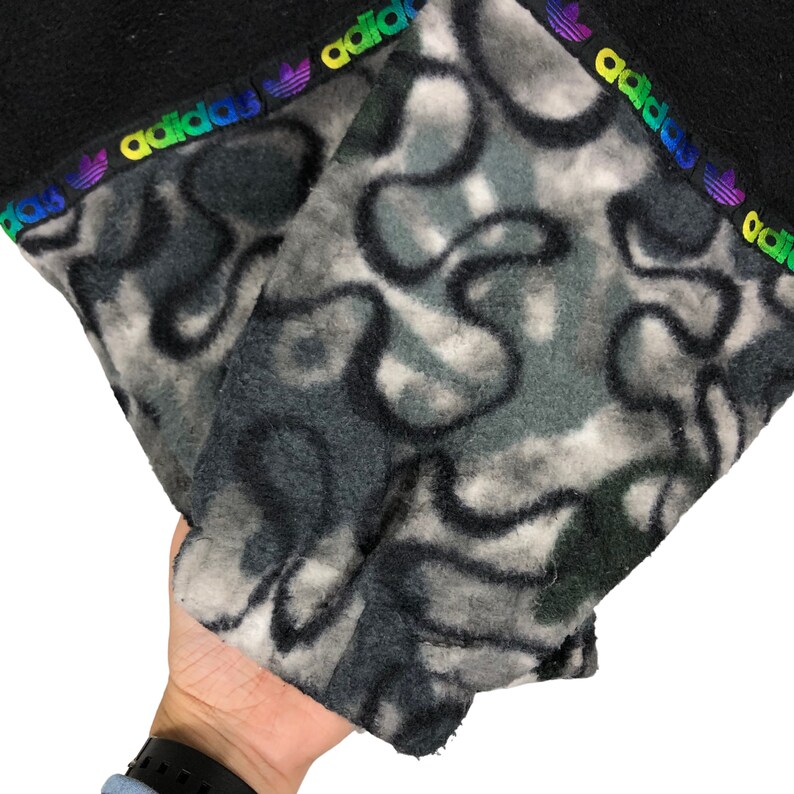 Vintage Adidas Fleece Pullover Jacket, Multi Color Aztec Design (M-L ...