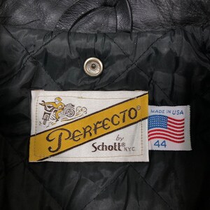 PICK!!! Vintage Schott Perfecto Double Collar Biker Jacket Made in Usa ...