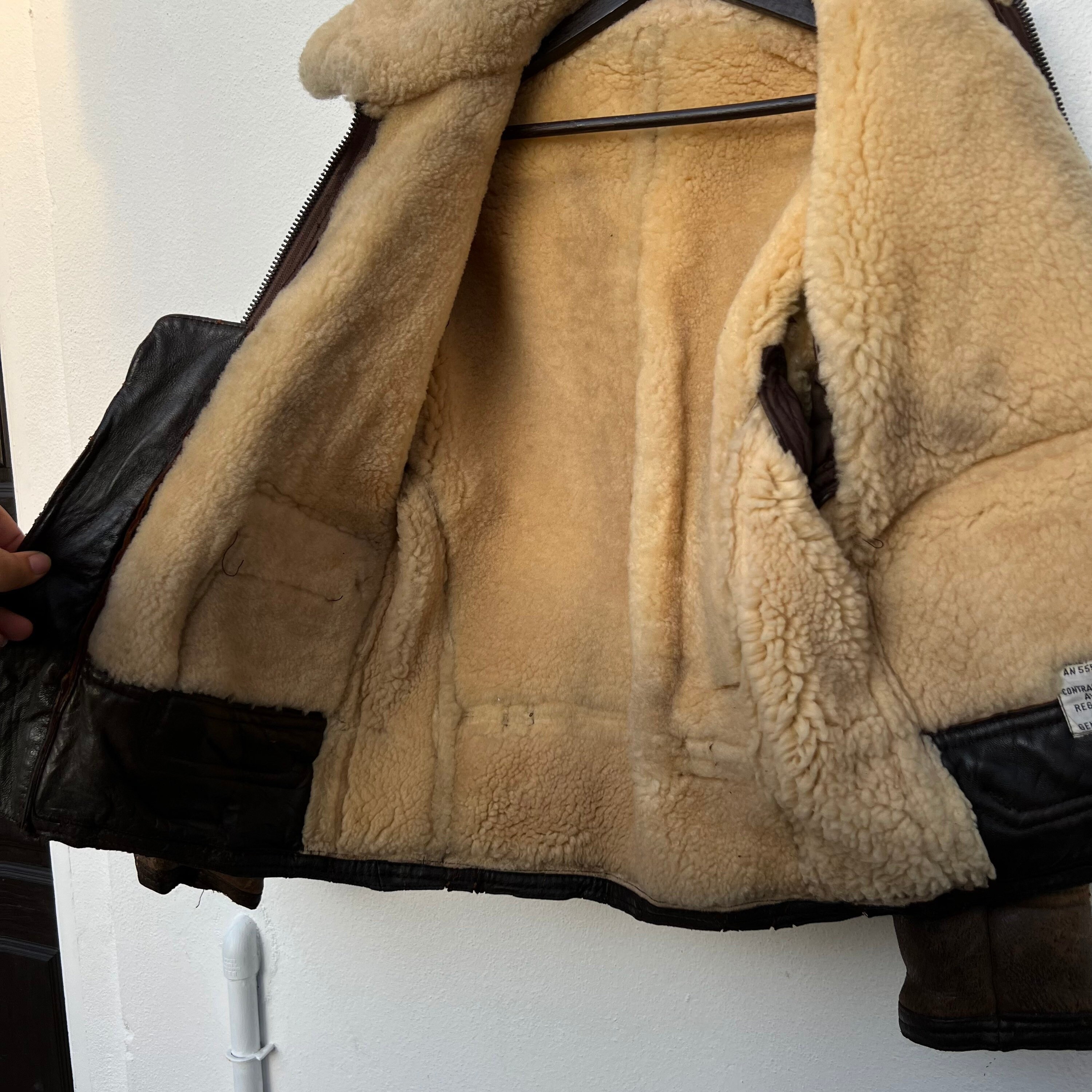 Vintage B 3 Avirex LTD USA Genuine Sheepskin Leather Jacket - Etsy