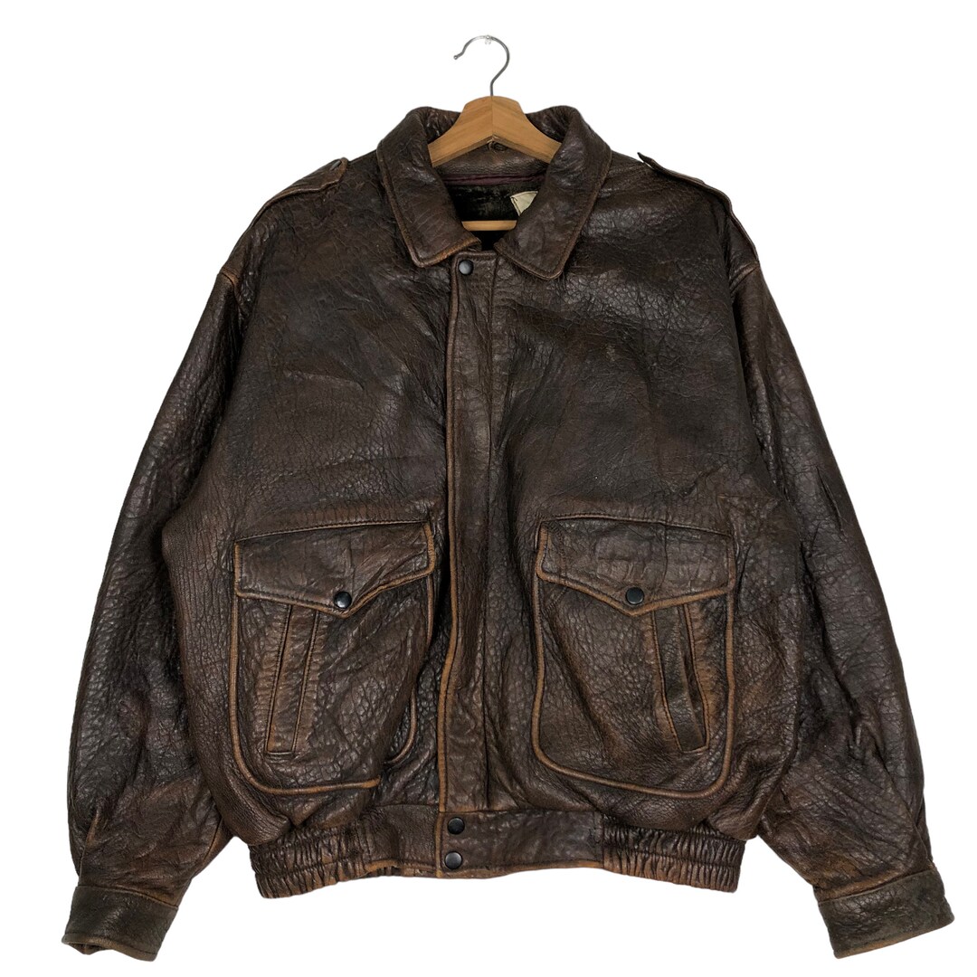Vintage Fly Leather Jacket Yard Selection - Etsy
