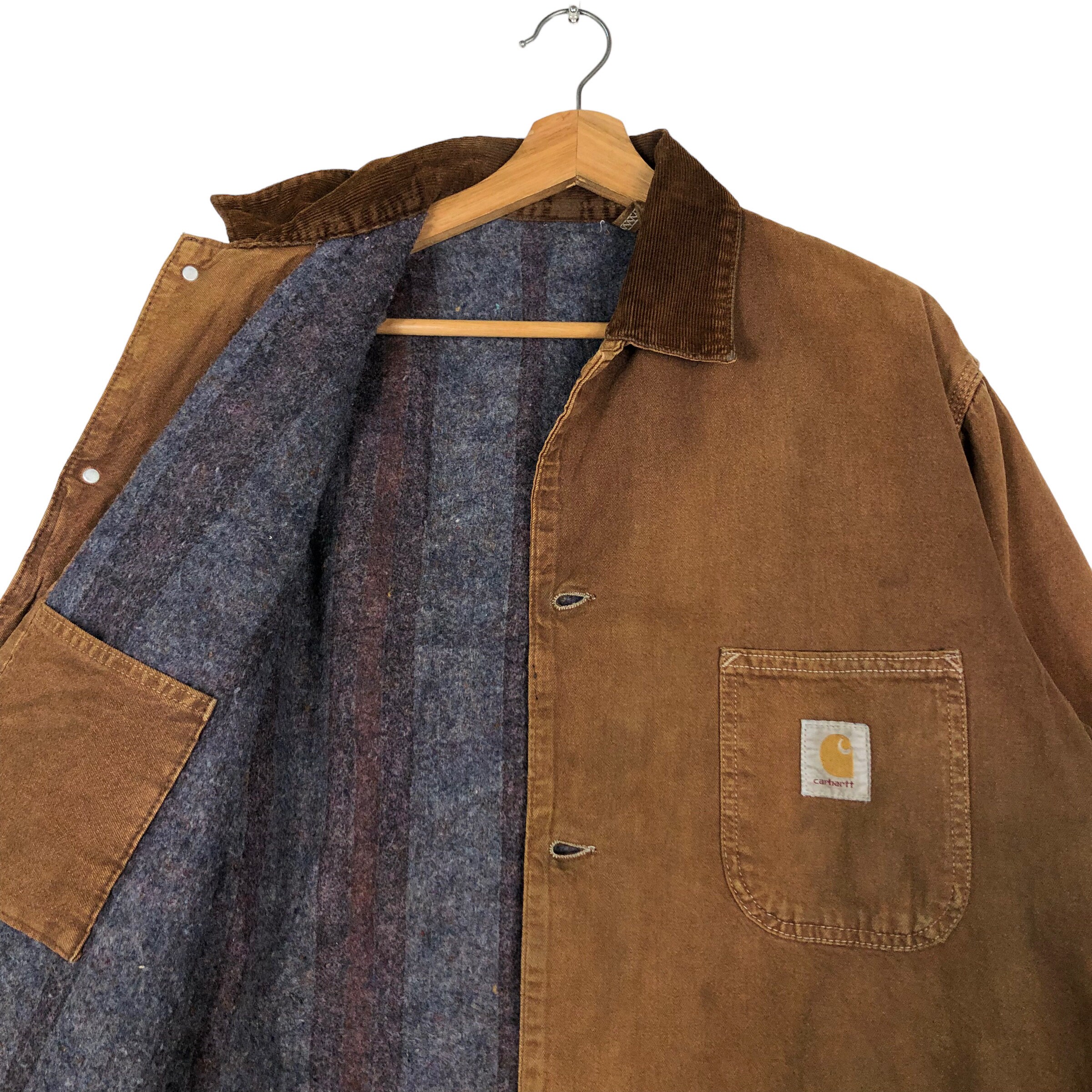 PICK!!! Vintage Carhartt Detroit Chore Jacket Blanket Multi Pocket ...