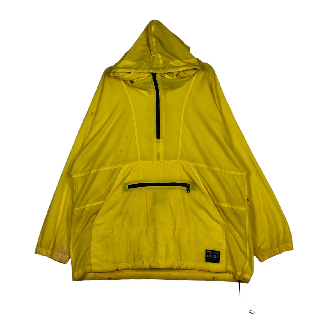 Vintage Yellow Anorak Jacket: Y's for Living, Big Pocket Biker Style - Etsy