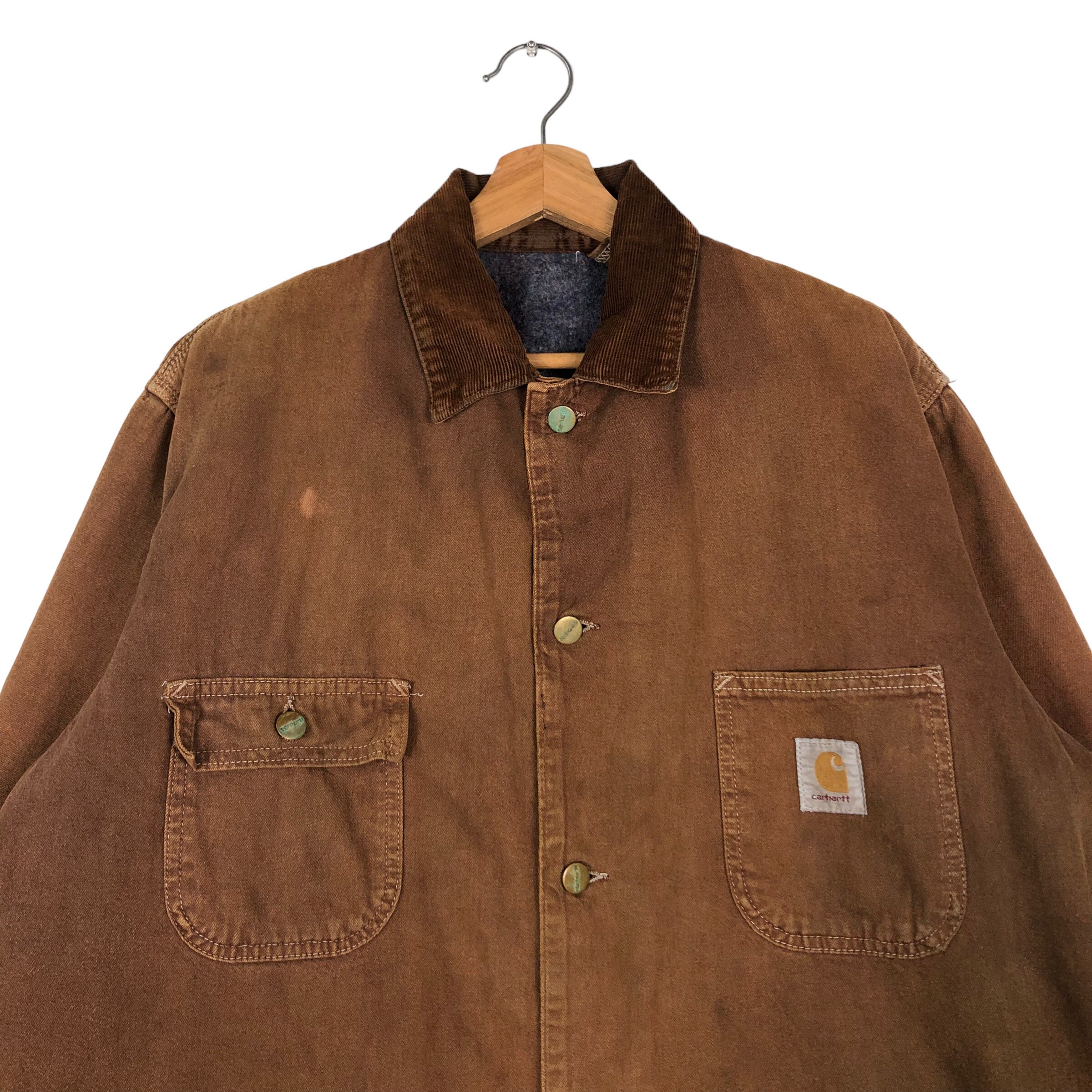 PICK!!! Vintage Carhartt Detroit Chore Jacket Blanket Multi Pocket ...