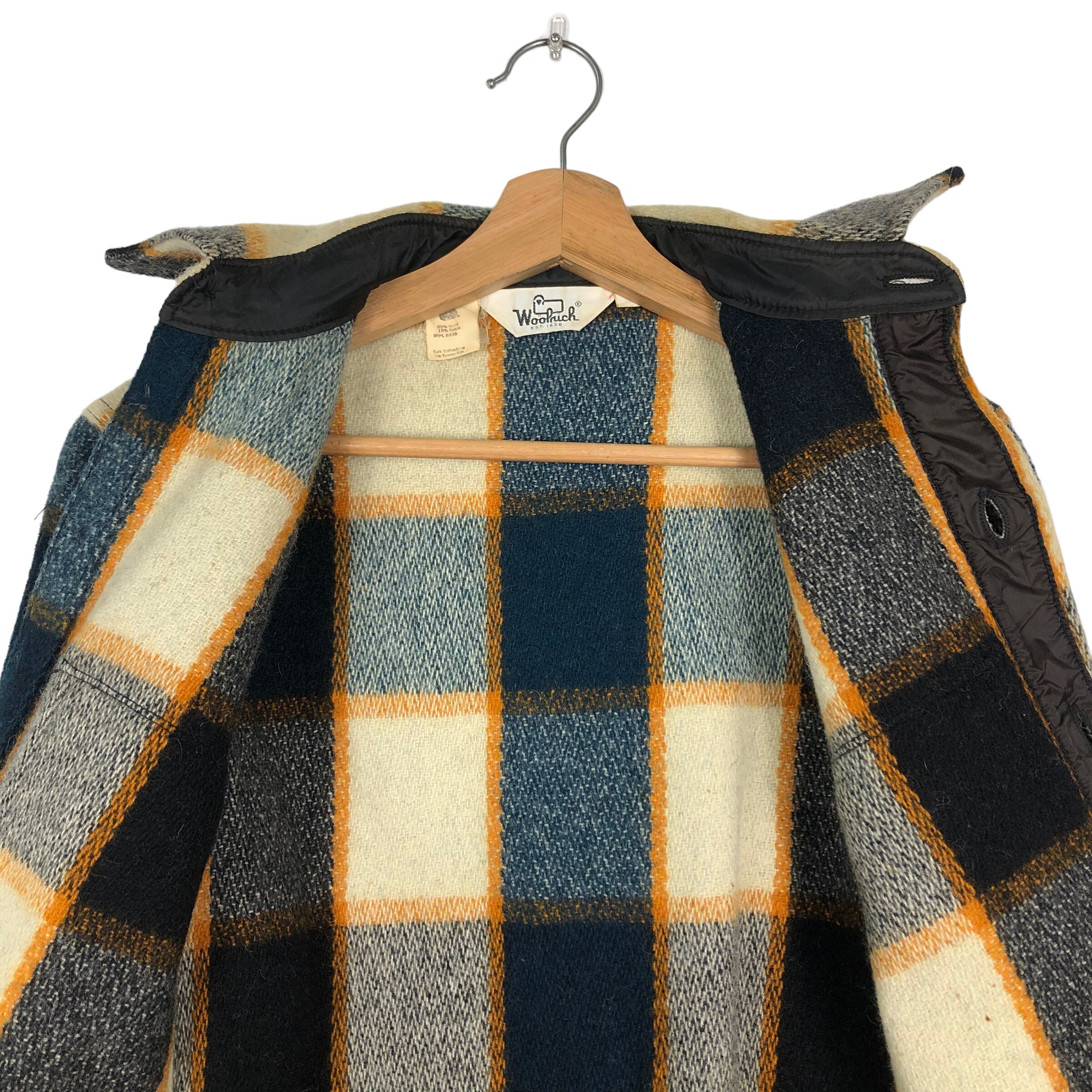 PICK 80s True Vintage Woolrich Work Shirts Jacket Tartan Design Hard to ...
