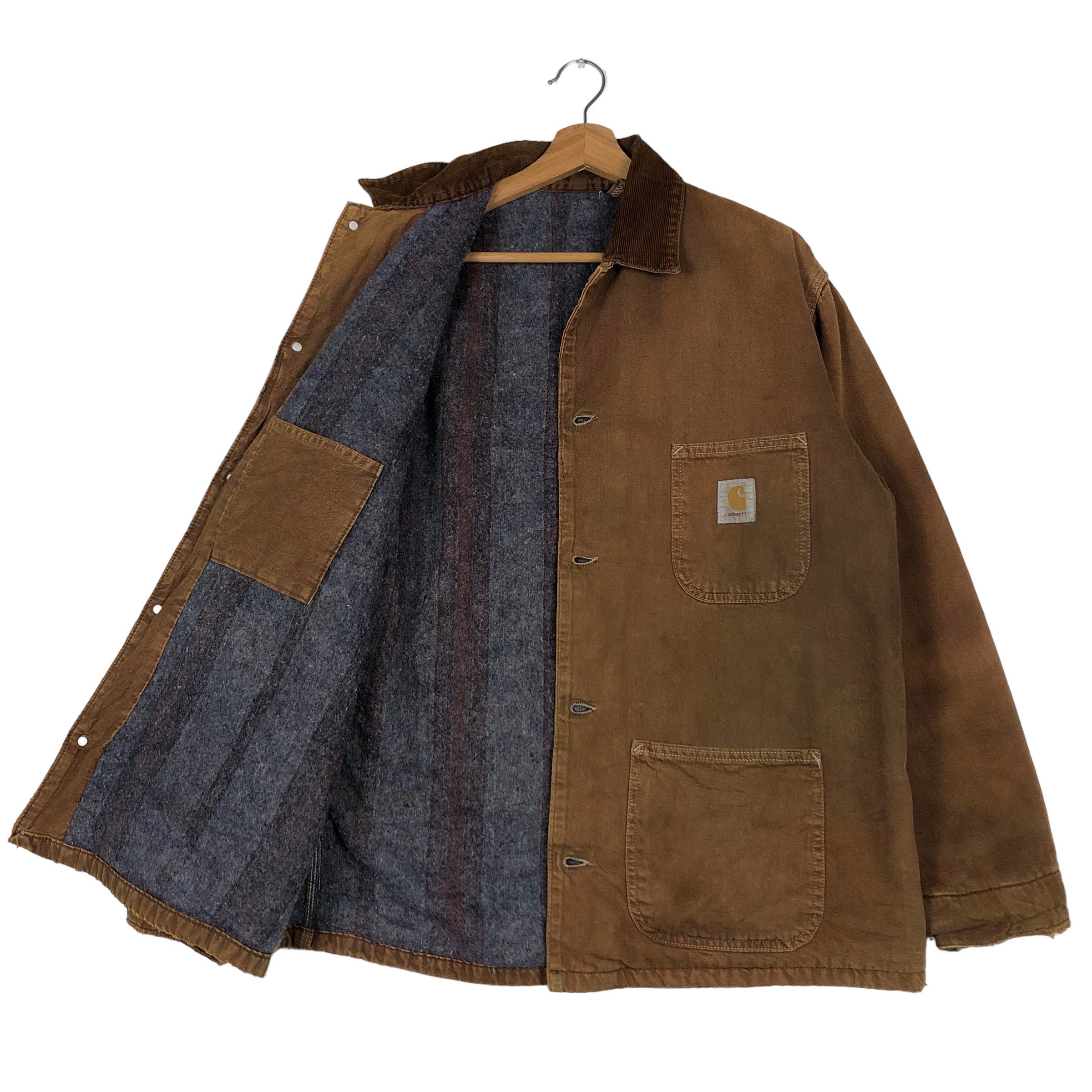 PICK!!! Vintage Carhartt Detroit Chore Jacket Blanket Multi Pocket ...