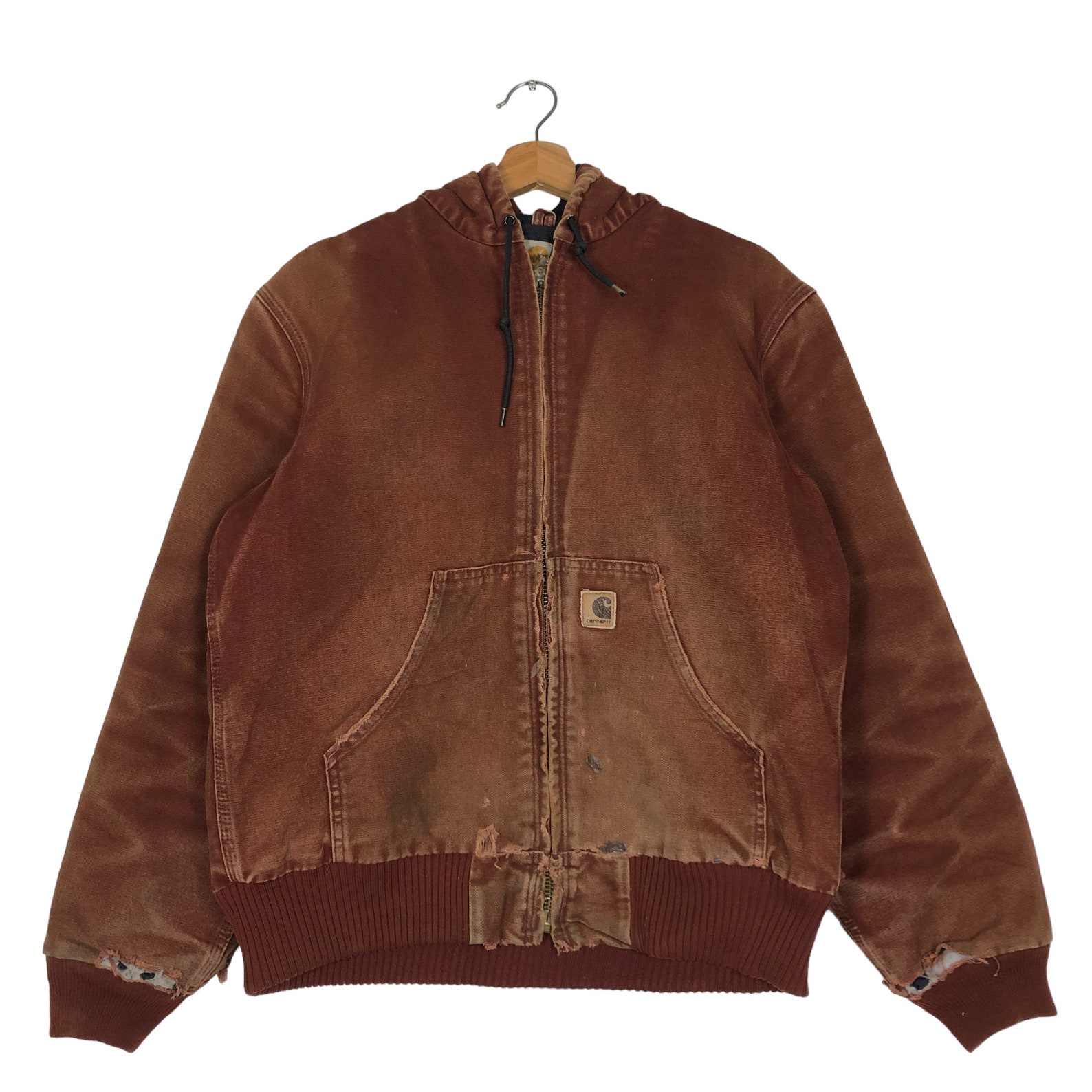 PICK!!! Vintage Distressed Chore Jacket Duck Canvas Carhartt USA Hoodie ...