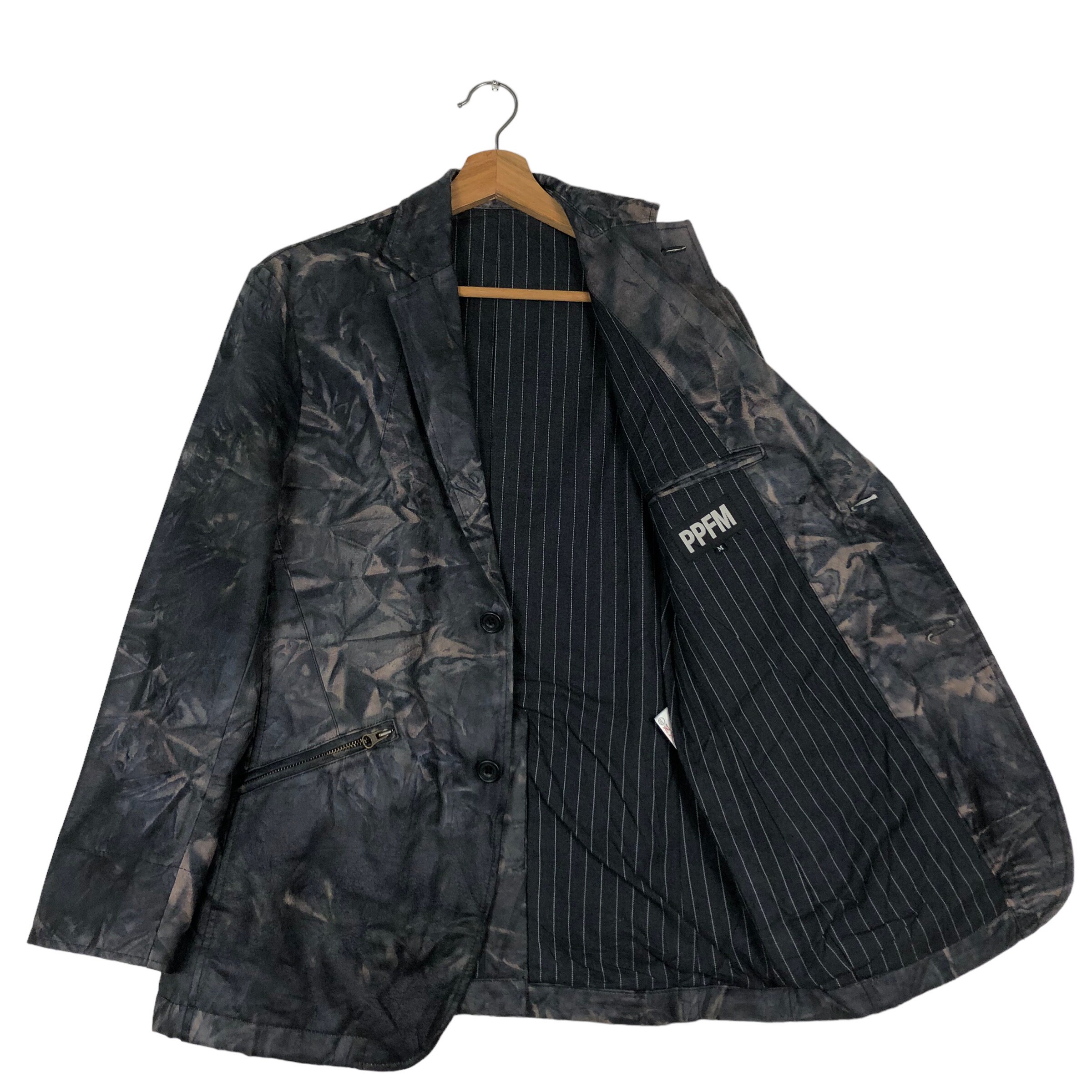 Rare Design Chore Jacket Rusty Flower PPFM Japan Made Wrinkled Coating ...