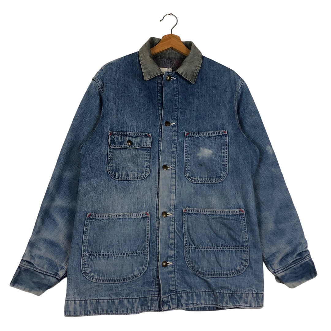 PICK!!! Vintage Chore Denim Worker Jacket Sears Blanket Lining ...