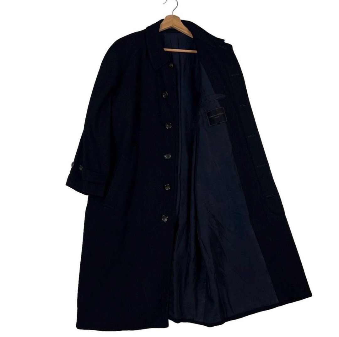 PICK!!! Vintage AD1992 Fly Coats Wool Herringbone Long Jacket Comme Des ...