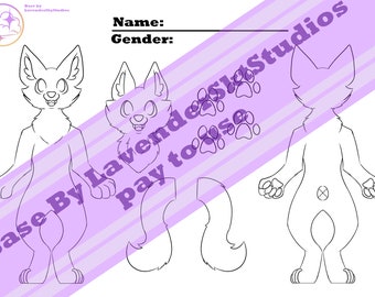 Wolf Ref Sheets - Etsy