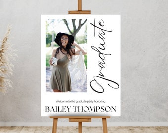 Graduation Party Welcome Sign Template, Photo Graduation Welcome Poster ...