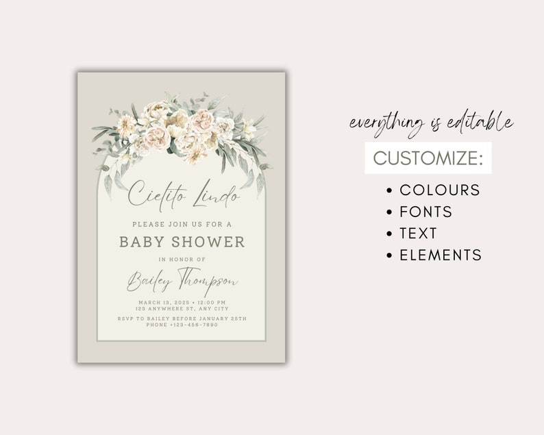 Cielito Lindo Baby Shower Invitation, Talavera Shower Invite, Boho ...