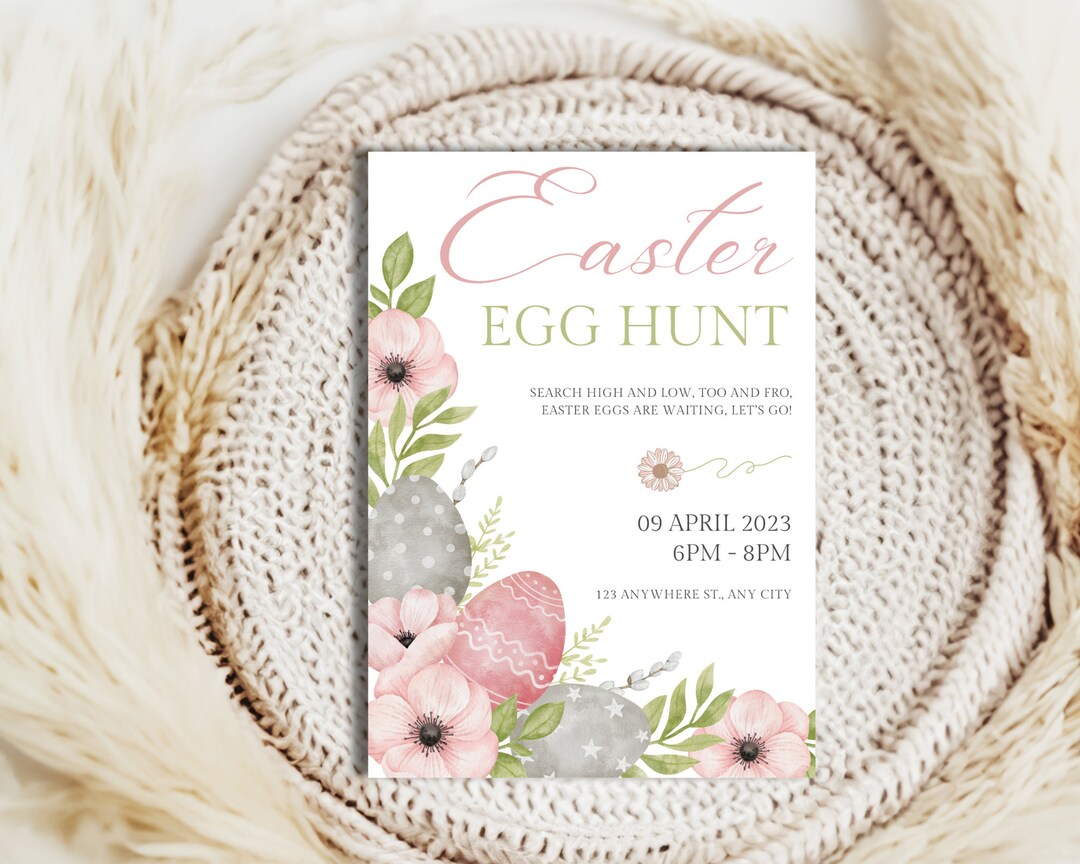 Easter Brunch Invitation, Editable Easter Invite Party, Easter Party ...