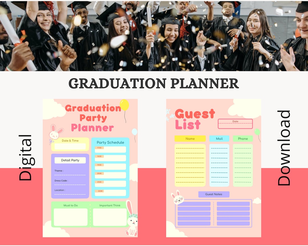 Graduation Party Planner, Printable Graduation Planner, Graduation ...
