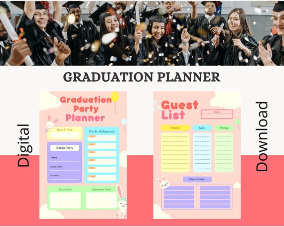 Graduation Party Planner Printable Graduation Planner | Etsy