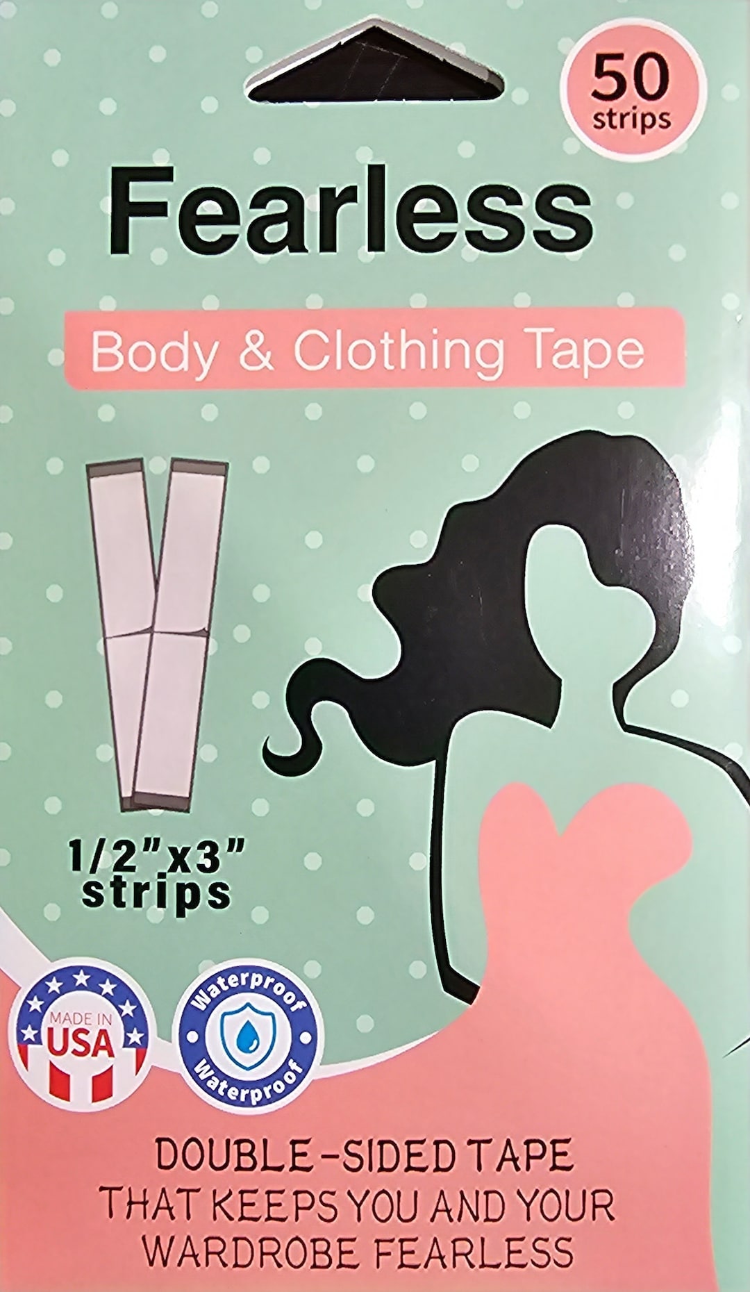 Fearless Body and Clothing Tape Double-sided Waterproof Fashion Tape 50 ...